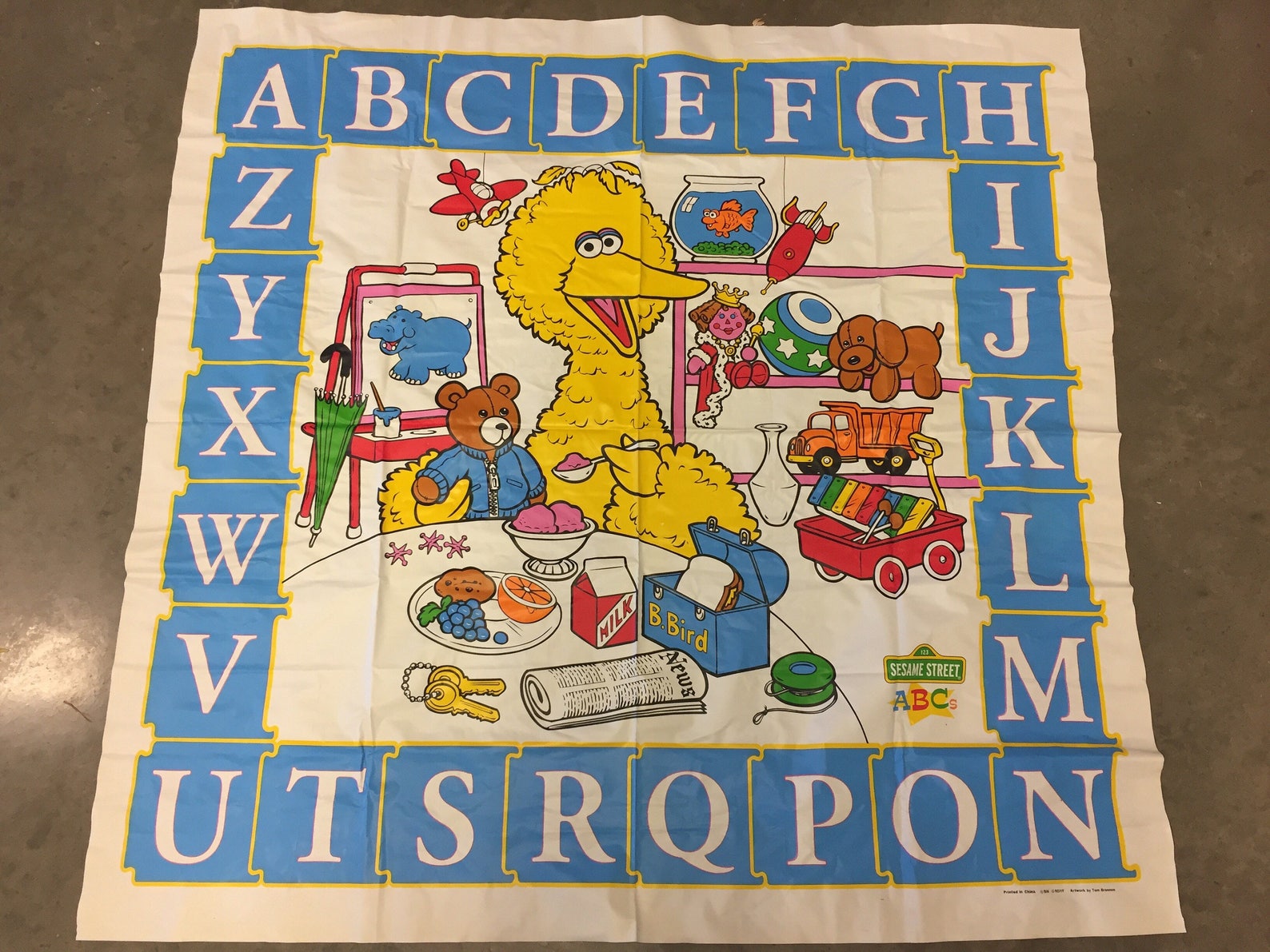 Sesame Street Mail Order Vinyl Playmat Play Mat Big Bird - Etsy