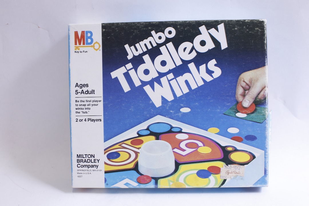 Jumbo Tiddledy Winks, Board Game, Milton Bradley, Ages 5 to Adult, 4027 ...