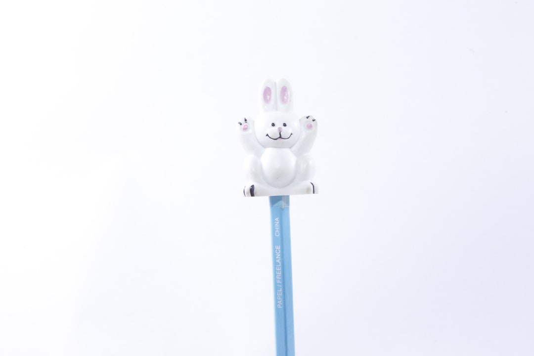 Cute Rabbit, Pencil Topper, Somebunny Loves You, Blue Pencil, Papel ...