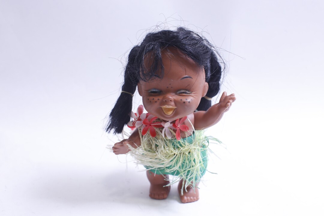 Hawaiian, Polynesian, Doll, 1960s, 7", Hula, Tiki, Cultural, Laughing ...