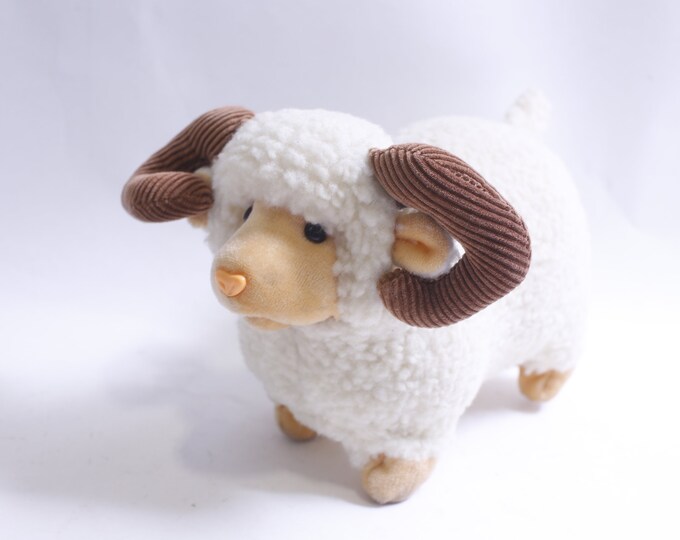 Ram Plush, Walking, Mechanical, Tested and Works, 9, Sheep, White, Soft ...