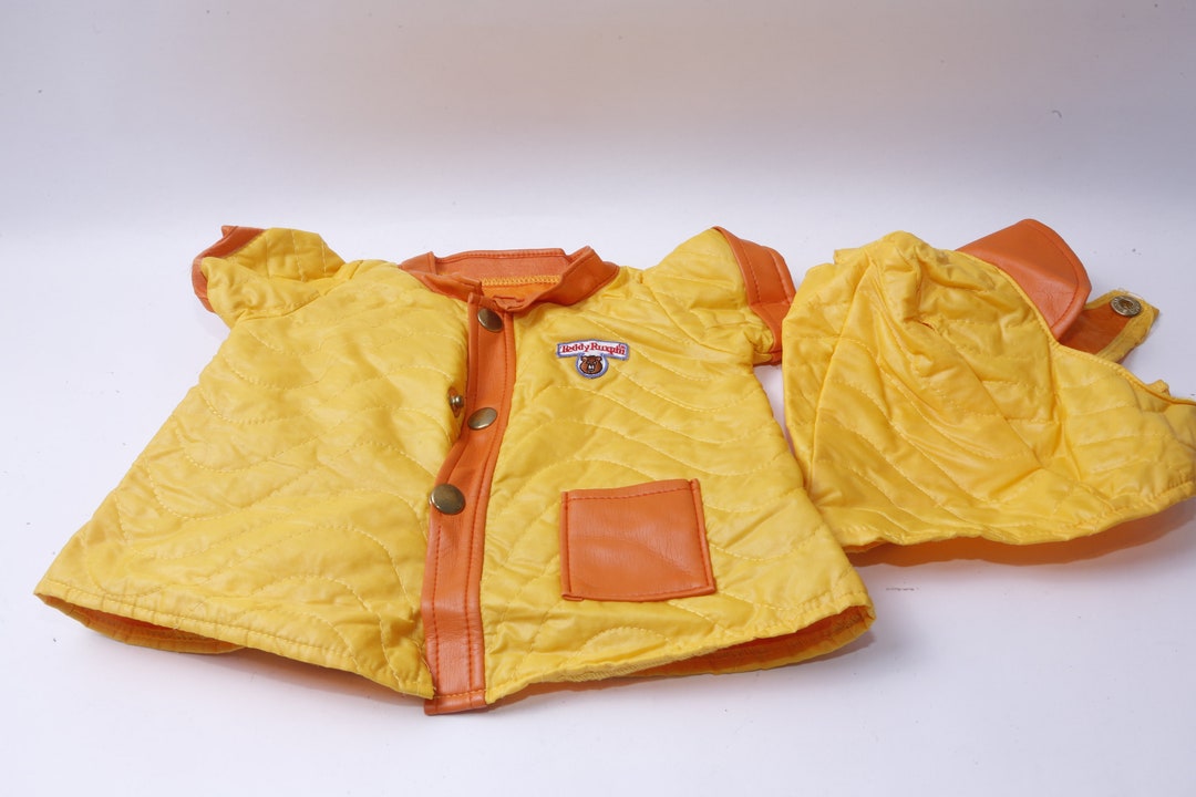 Teddy Ruxpin, Doll Clothing, Yellow, Adventures, Outfit, Raincoat, Hood ...