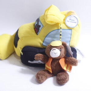 Gund, Plush Bulldozer With Teddy Bear, Lights and Sound, Toy, Soft Toy ...