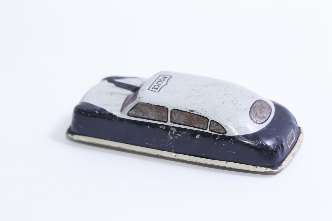 Argo, Police Car, Tin Lithograph Toy, 4", Vehicle, Metal, Classic ...