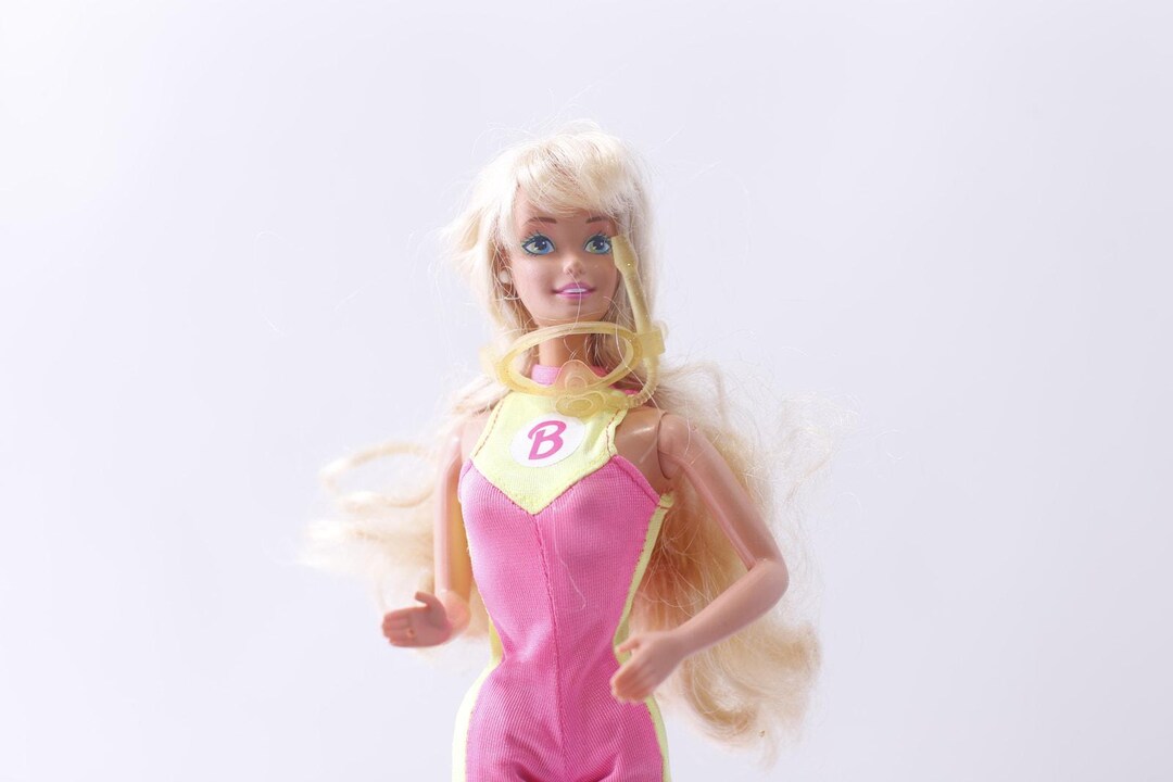 Scuba, Diver, Snorkeling, Blonde, 1990s Barbie Doll, Mattel, Vintage ...