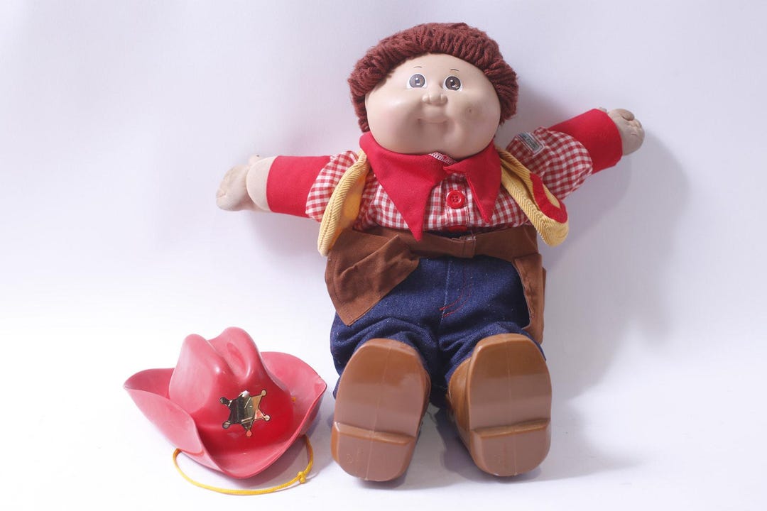 Cabbage, Patch, 1980s, Coleco, Cowboy, Boy, Flawed, Vintage, Doll ...