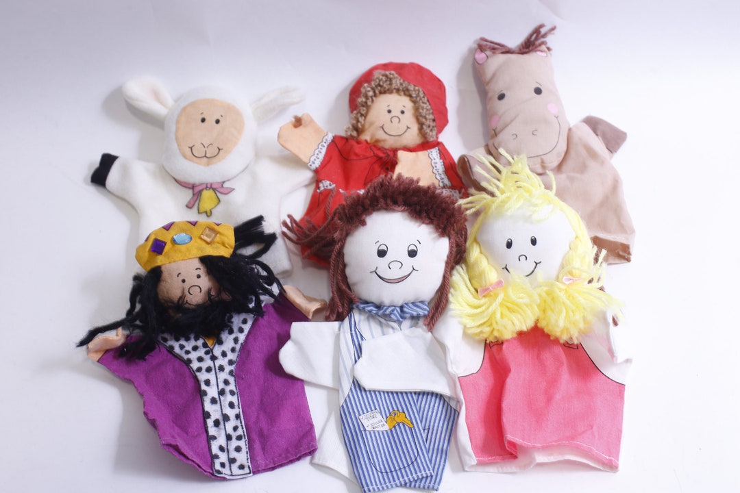 Lot 6 Puppets, People Puppets, Handcrafted, Interactive Play ...