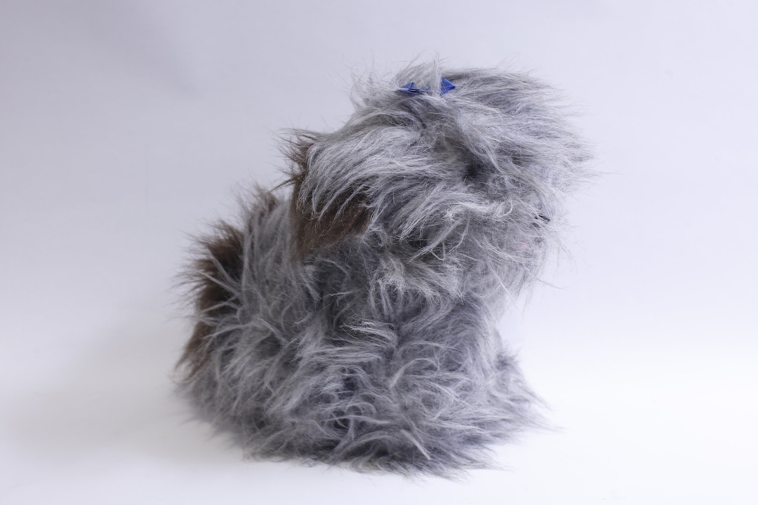 Cuddle Wit, Gray Dog, Plush, 10", Long Fur, Huggable, Snuggle, Toy ...
