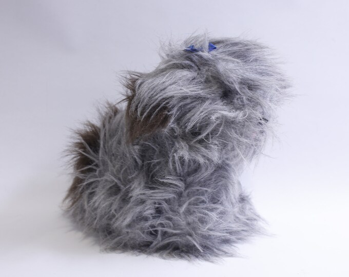 Cuddle Wit, Gray Dog, Plush, 10", Long Fur, Huggable, Snuggle, Toy ...