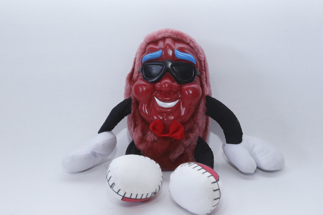 California Raisins, Plush, Smiling Face, Sunglasses, Red Bow Tie, 12 ...