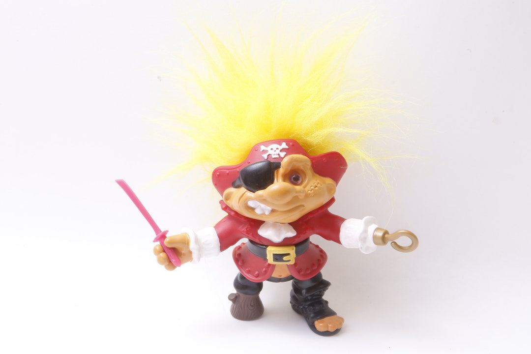 90s, Hasbro, Battle Troll, Cap'n Troll, Pirate, Red Outfit, Yellow Hair ...