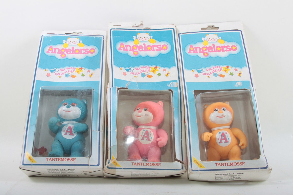 Care Bears Angelorso Angel Bears Set Vintage Miniature Plastic | Etsy