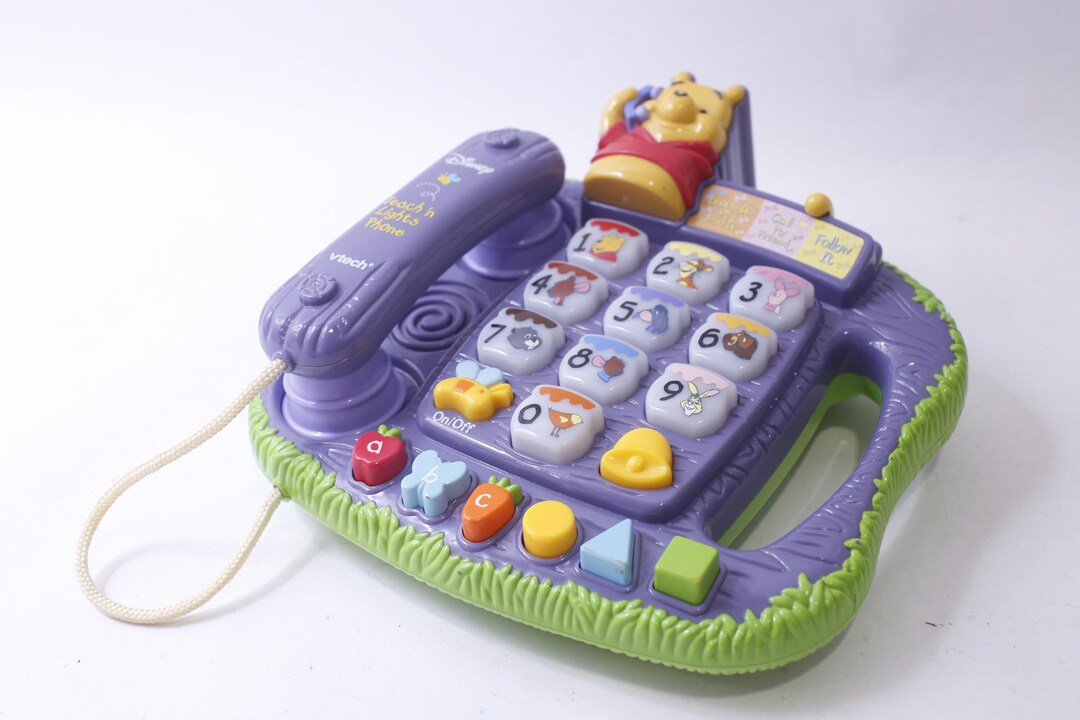 Vtech, Disney Winnie the Pooh, Teach 'n Lights Phone, Toddler Toy ...