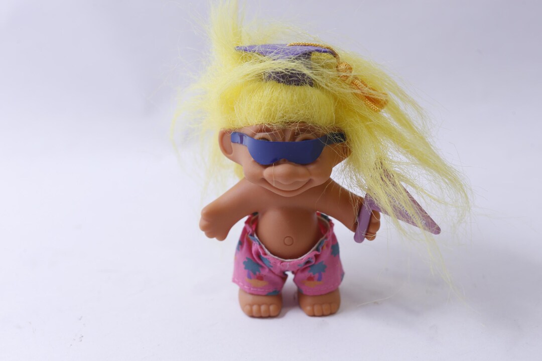 Russ Beach Bum Troll in Graduate Hat With Congratulations Flag, Yellow ...