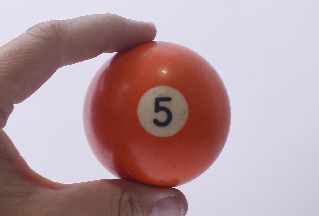 Number 5, Five, Replacement Ball, Orange, Billiards Ball, Pool Game ...