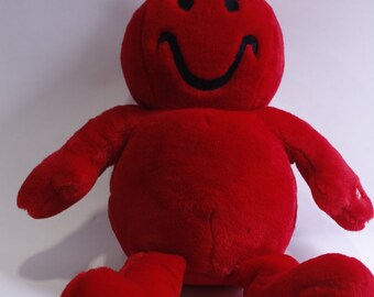 Vintage Smiley Face Red Giggle Stuffed Animal Animal Plushie - Etsy
