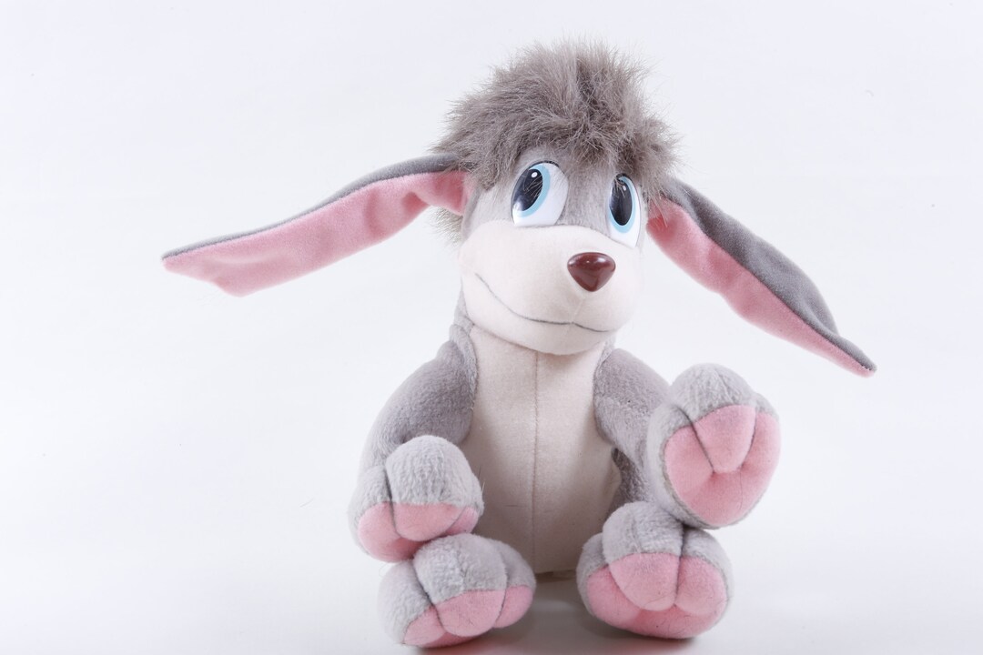 Anastasia Pooka Dog Plush Cute Gray Pink Donkey Plush Soft Toy Doll ...