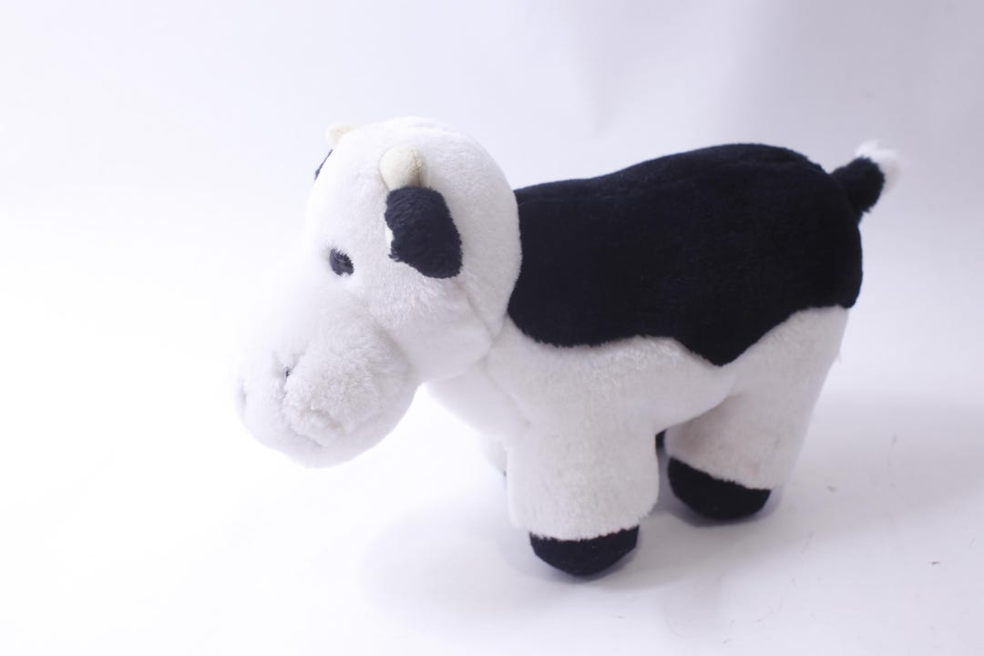 Cute White-black Plush Cow, Soft Toy, Stuffed Animal, Farmhouse ...
