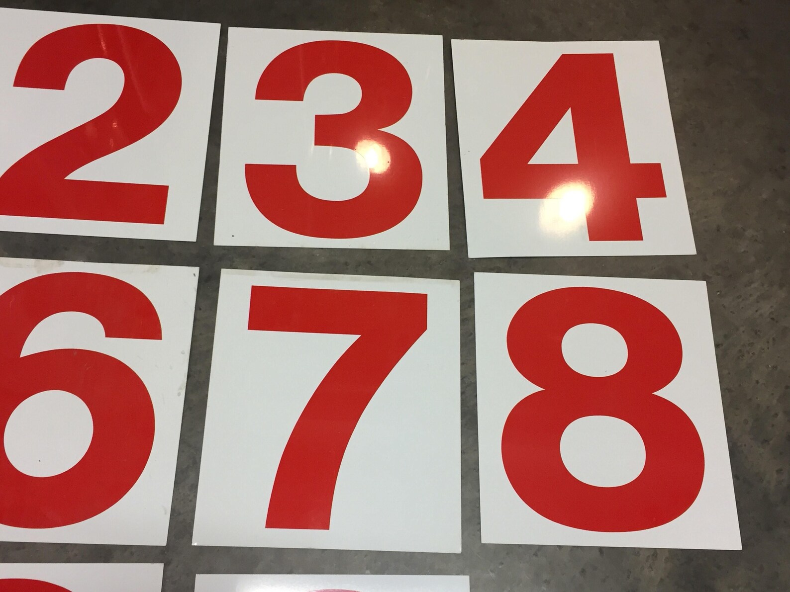 Vintage Metal Gas Station Sign Numbers Red White Double Sided - Etsy