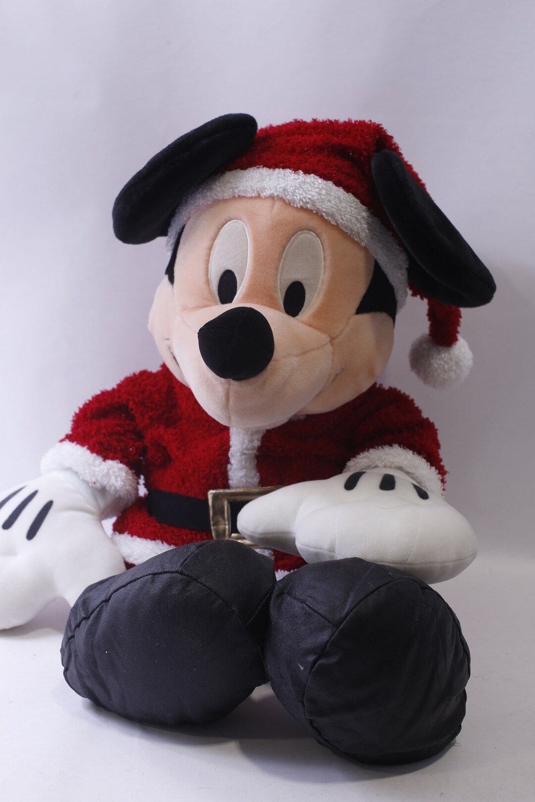 HUGE Mickey Mouse Santa Plush, Christmas, Large, 30", Soft Toy, Red ...