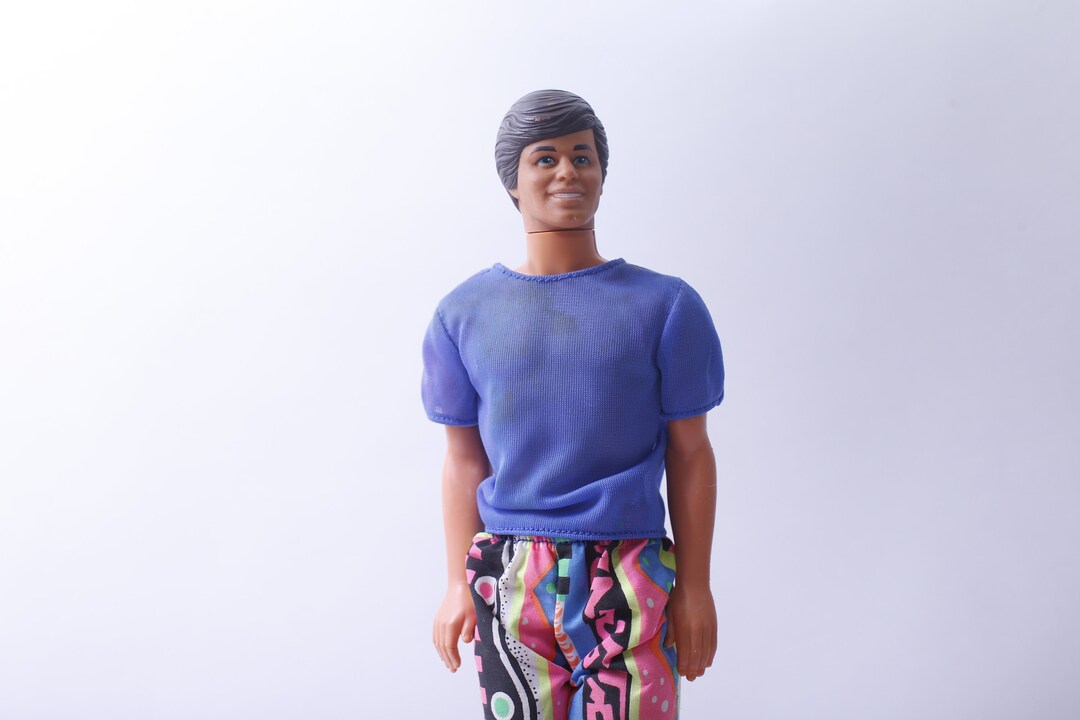 Mattel, Barbie, Doll, Dressed, Ken Brunette Hair, 90s 2000s Blue T ...