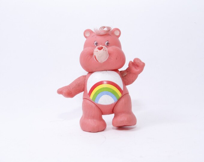 Kenner, Care Bears, Cheer Bear, Poseable, Figurine, Rainbow, Painted ...