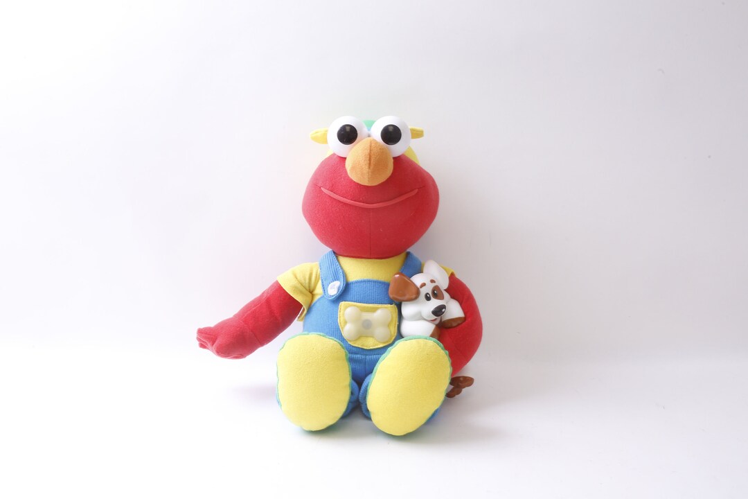 Tyco, Elmo, Sesame Street, Jim Henson, Bingo Puppy, Blue Jumpsuit, 14 ...