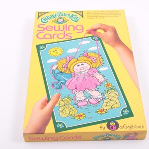 1985 Cabbage Patch Kids Sewing Cards Vintage Fun Activity Set SEALED by ...