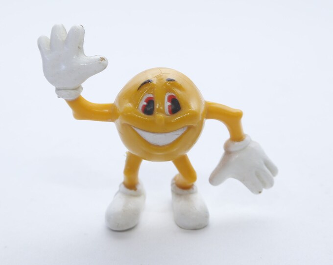 Pac-man, Smiling Face, Yellow, PVC Figure, Waving Hand, Painted, Arcade ...