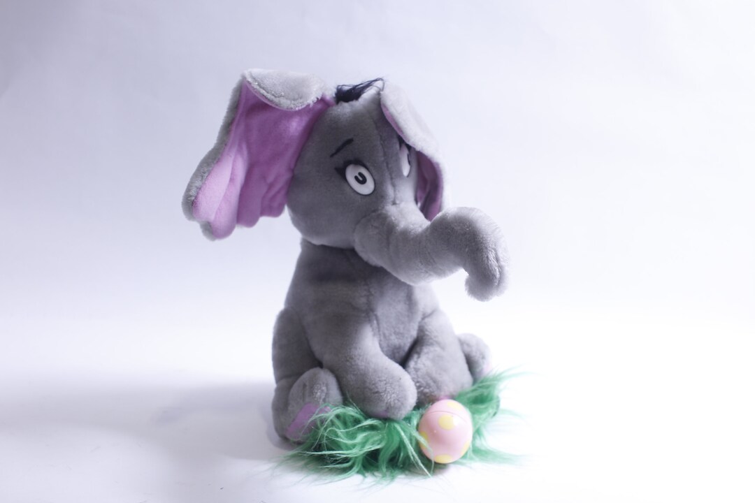Dr Seuss, Horton Hatches the Egg, Plush, Elephant, 1980s, Coleco ...