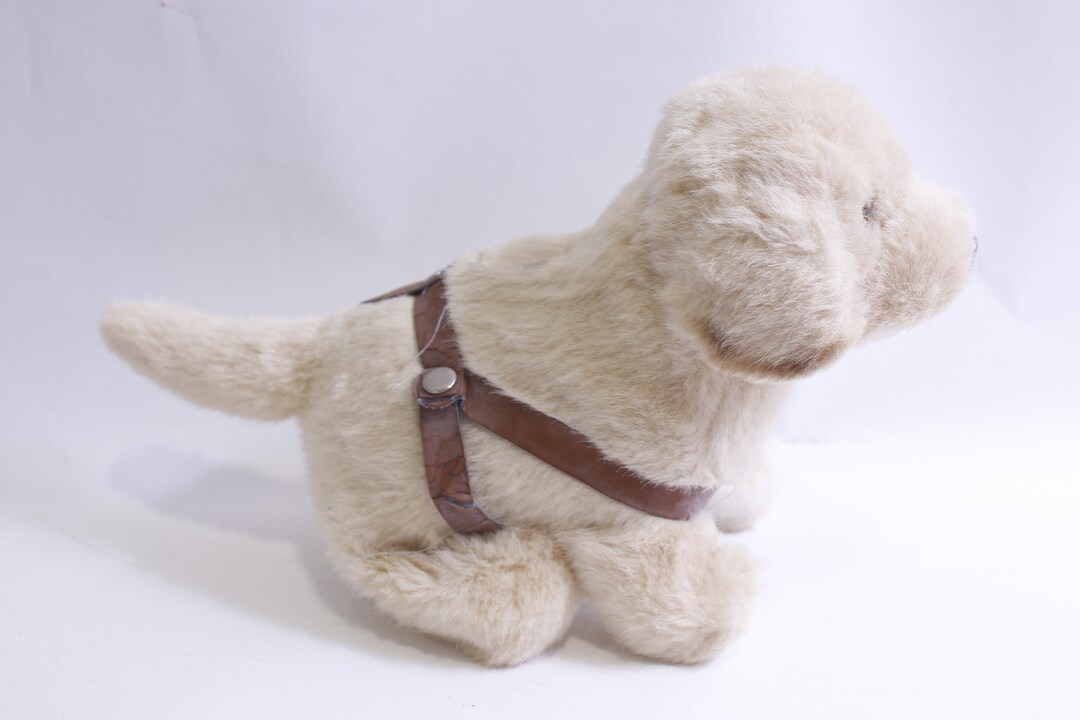 Retriever Push Dog Stuffed Animal - Brown Harness, Cute Toy for Kids ...