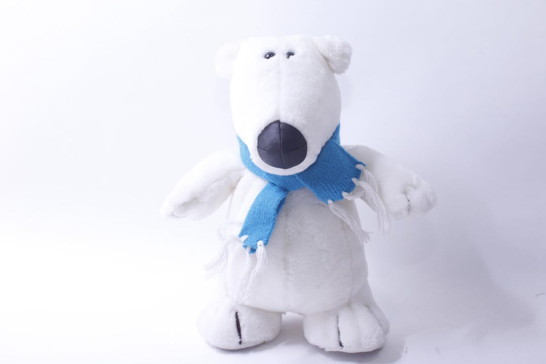 Sandra Boynton Polar Bear Wearing Blue Skarf, Plush, Stuffed Animal ...