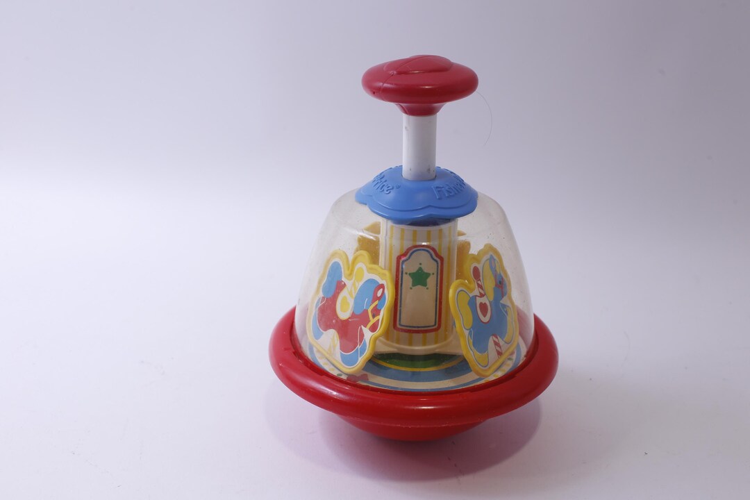 Fisher-price, 80s Push Down Carousel, Spinning, Merry-go-round, Vintage ...