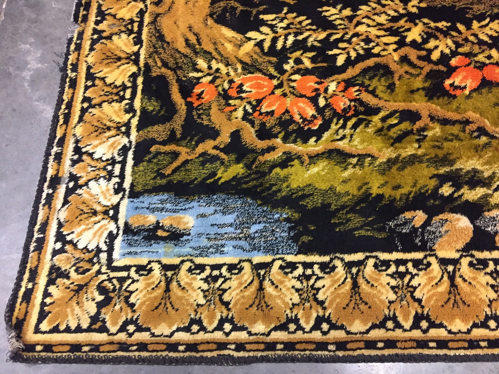 Amazing Vintage Floor Rug 1970s Stag Deer XXL Tapestry - Etsy