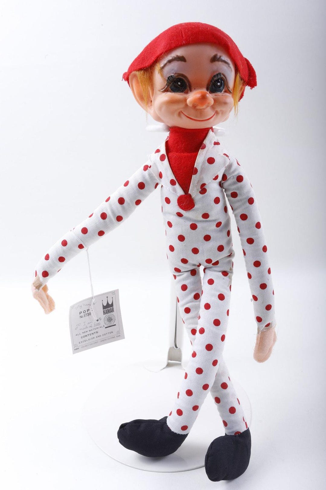 Kamar, Rare, Prototype, Popo, Dressed, Doll, Smiling, White Dotted ...