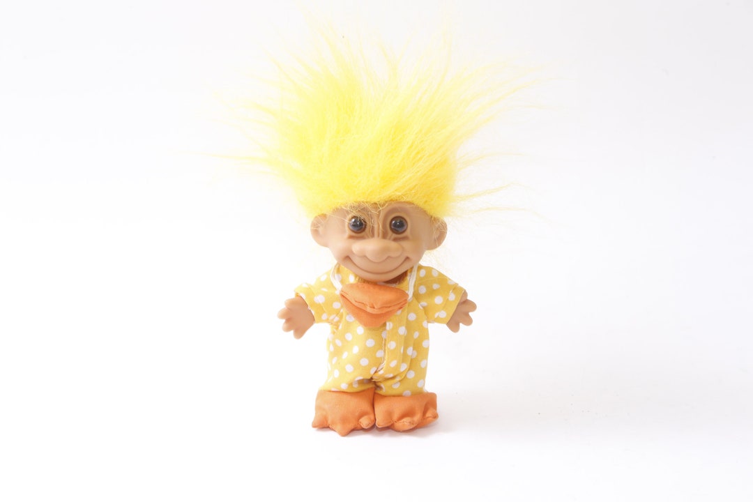 Russ Troll, Doll, Yellow Hair, Duck Costume, PVC Figure, 6", Toy ...