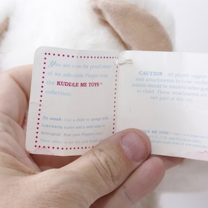 Kuddle Me Toys, White Teddy Bear, Cute, Pink Bow, Soft, 8", Vintage ...