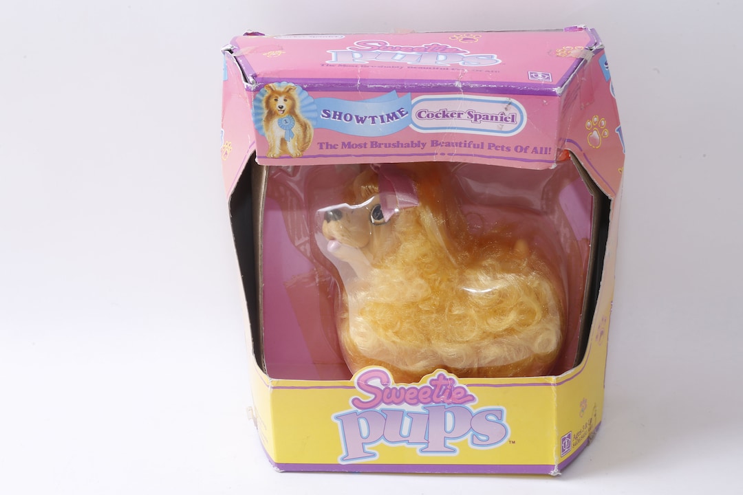 Hasbro, Sweetie Pups, Cocker Spaniel, Dog, Pet, Golden, Brushable ...