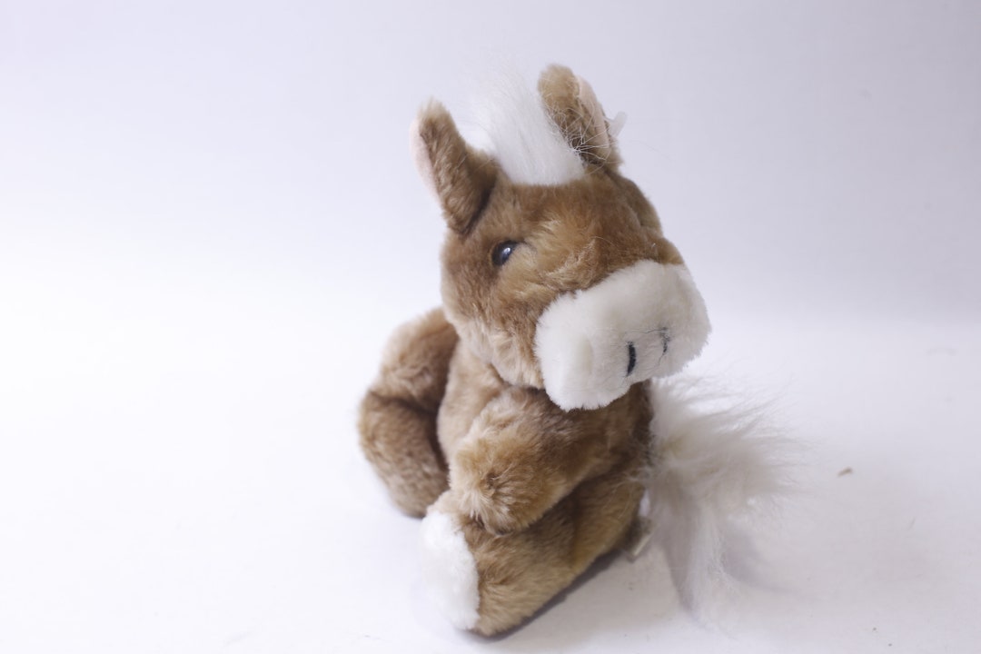 Adorable Brown-white Plush Horse, Fine Toy Co, Furry, Stuffed Animal ...