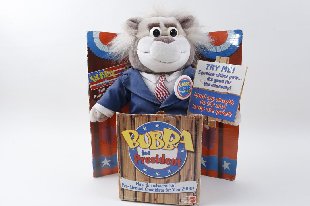 Bubba for President, Vintage, Mattel, Soft, Toy, Doll, Animal, Suit ...