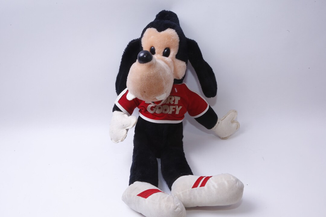80er Disney, Goofy, Hund, Sport Goofy, Rotes Shirt, 17", Plüsch, Weich ...