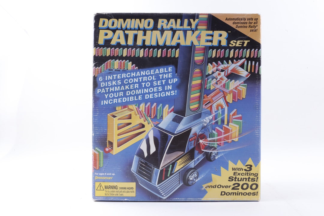 Vintage Pressman Domino Rally Pathmaker Set 200 Dominoes Toy Children ...