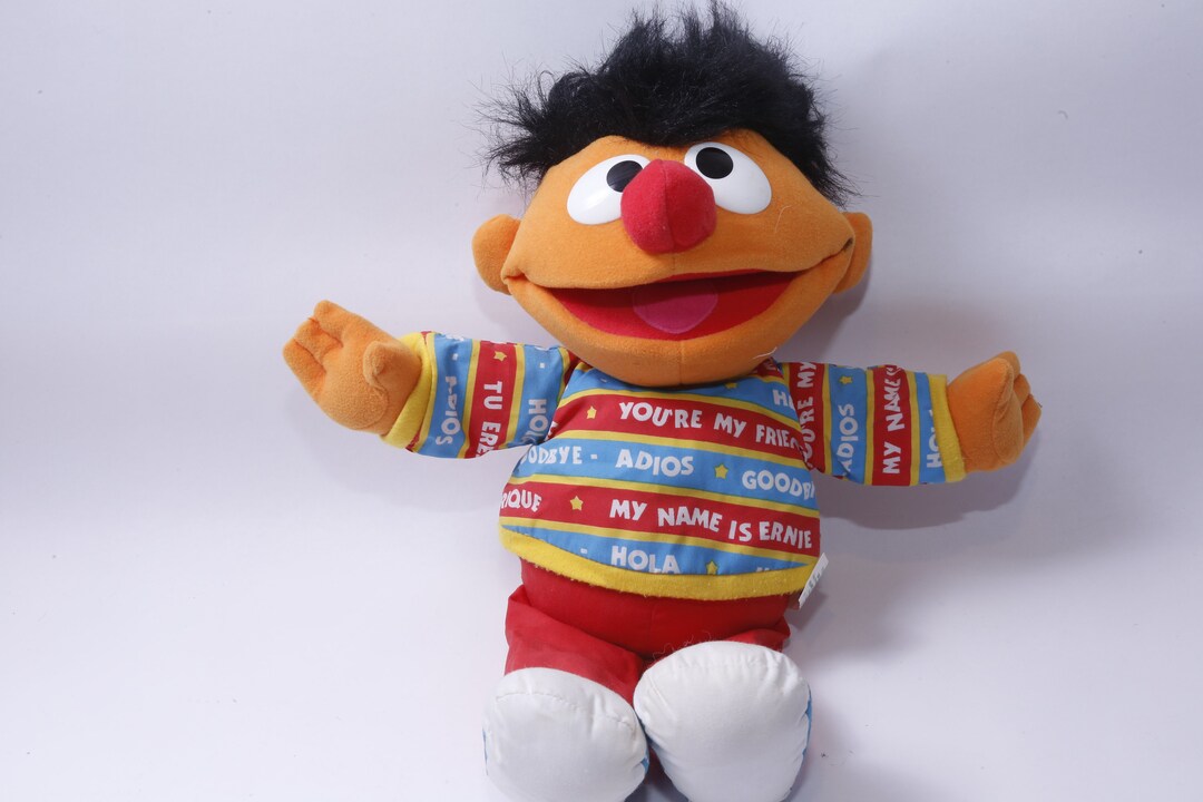 Sesame Street, Tyco, Ernie, Boy, Dressed, Hello, Friend, Soft, Plush ...