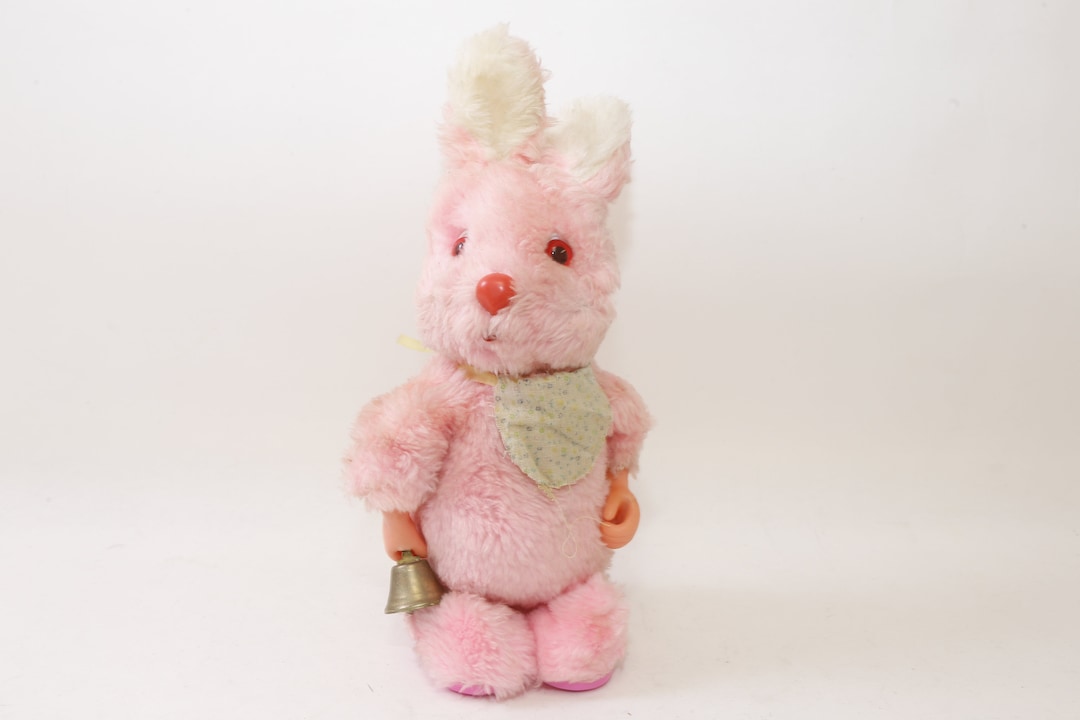 Pink, Easter, Bunny, Walking, Musical, Rabbit With a Bell, Battery ...