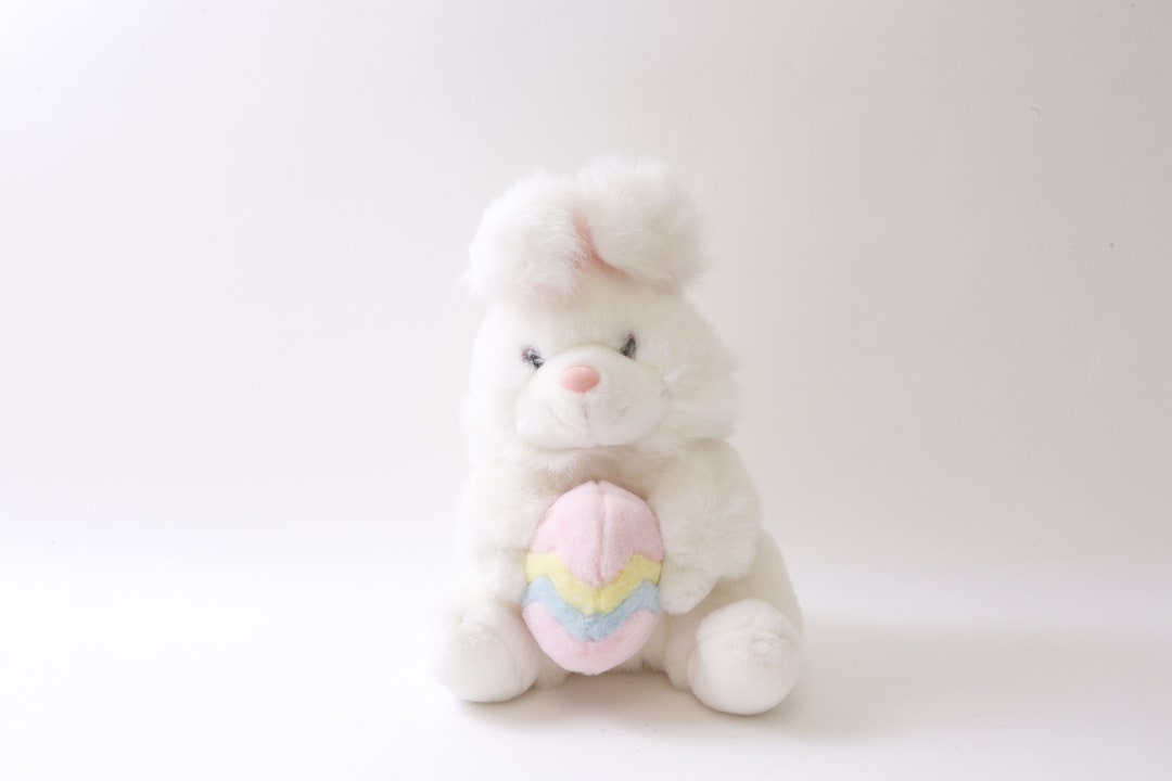 Bunny, White, Rabbit, Egg, 11" Plush, Soft, Toy, Stuffed Animal ...