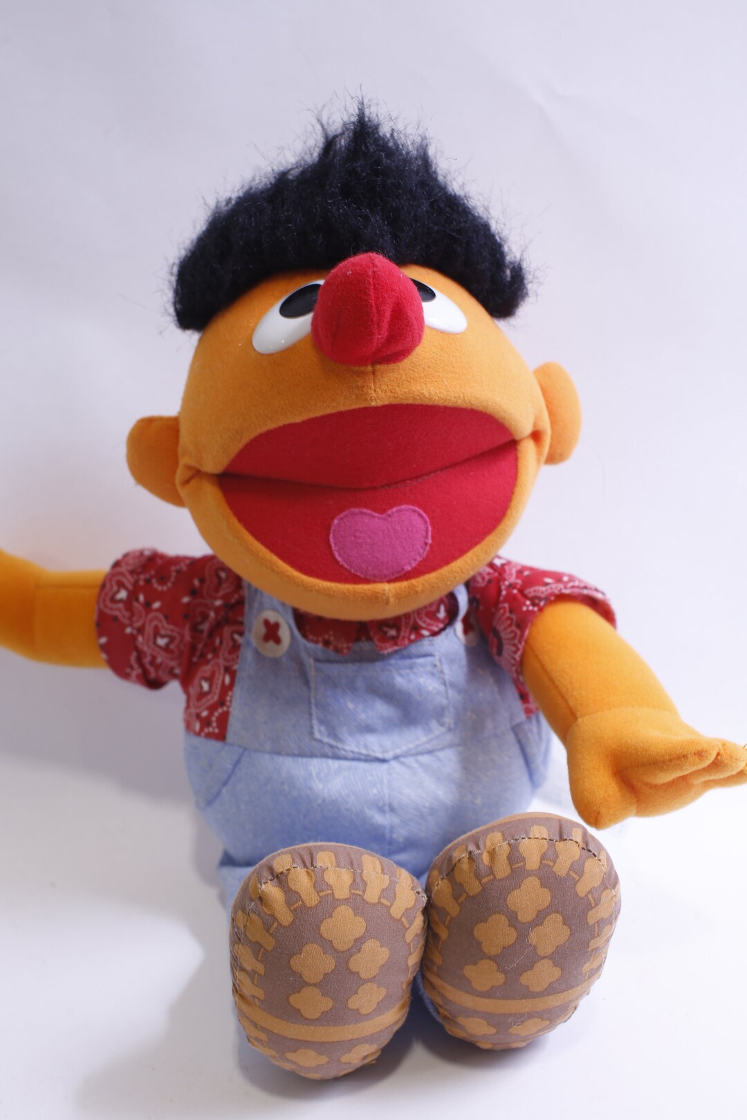 Sesame Street, Farmer Ernie, Plush, Talking, 1995, Tyco, 15", Soft Toy ...