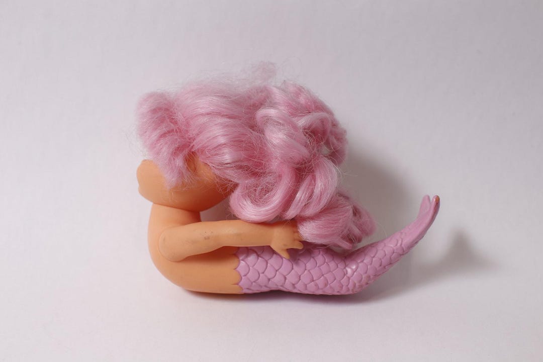 Vintage 1990s TNT Mermaid Bathtub Toy Doll With Pink Hair and Tail ...