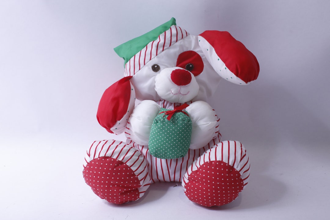 Vintage, 1980s, Puffalumps, Christmas Dog, Clean, Cute ~ 231114-WH 708 ...