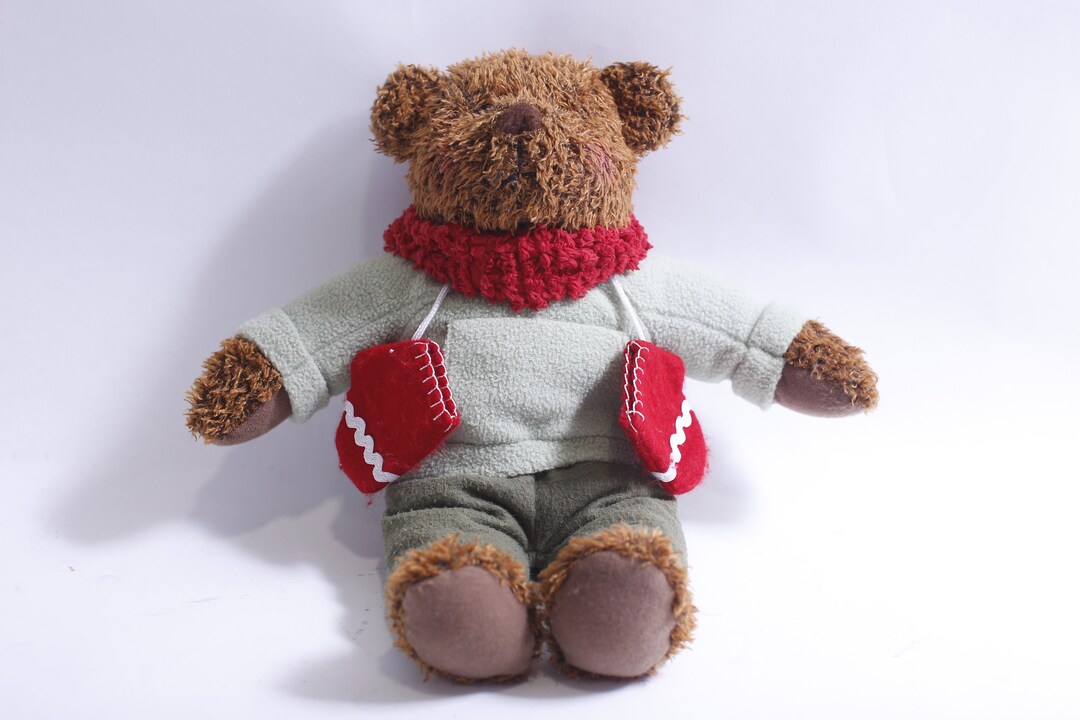 Hallmark, Winter Teddy Bear, Plush, Red Skarf, Red Mittens, Adorable ...