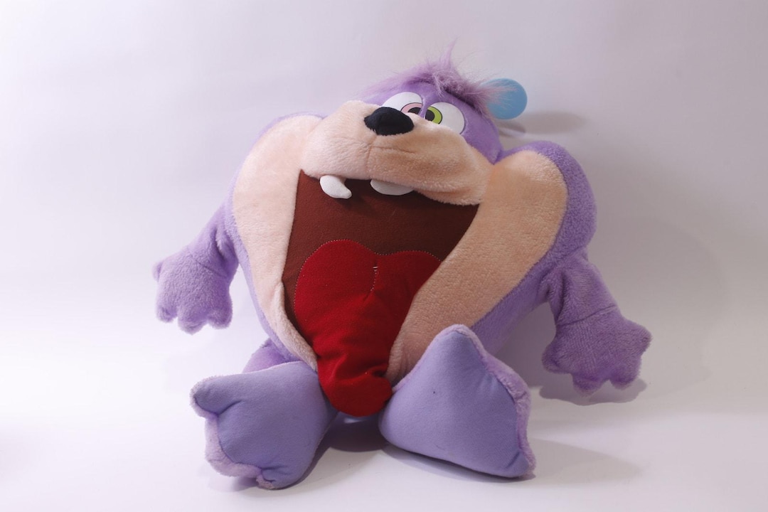XL HUGE Tiny Toon Adventures, Dizzy Devil, Plush, Purple, Stuffed ...